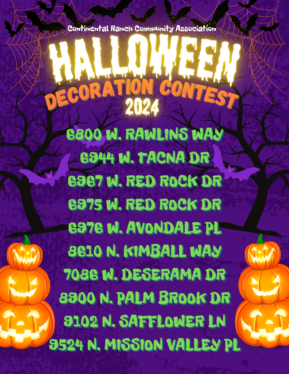 Halloween Decoration Contest Participants – Continental Ranch