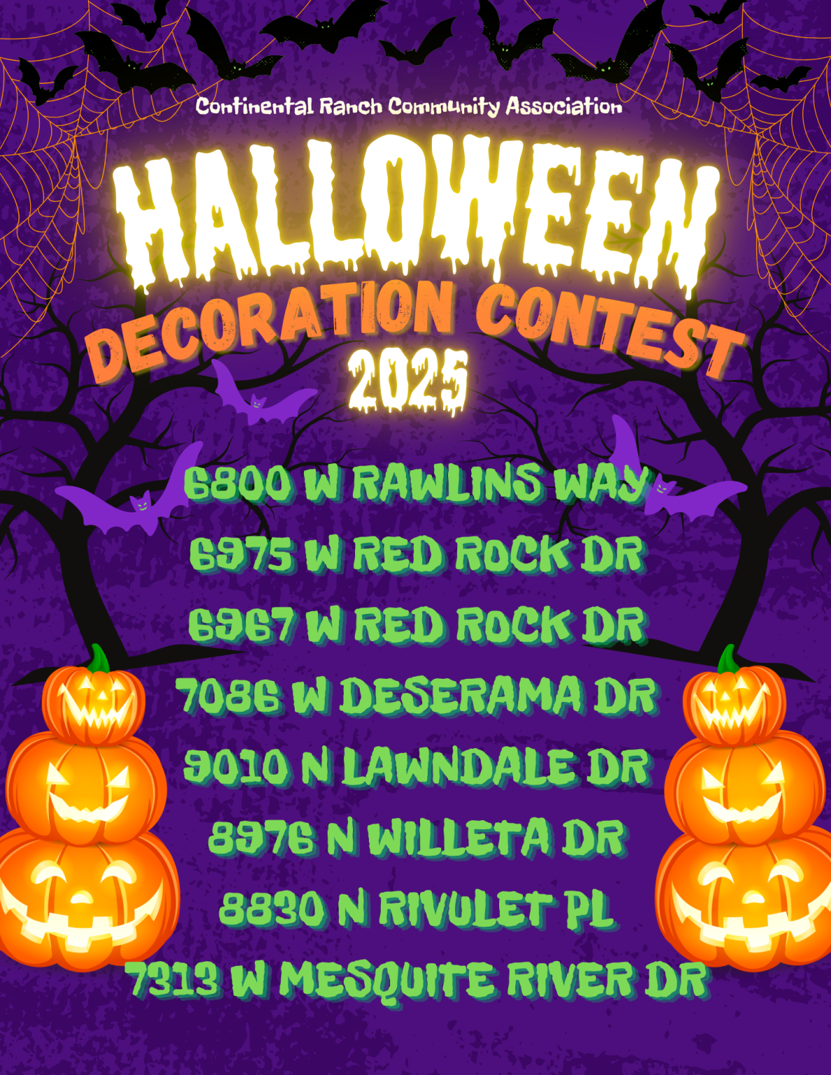 Halloween Decoration Contest Participants – Continental Ranch